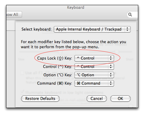 Emacs: Re-mapping the Control and Meta Keys on Mac OS X | Mark Needham