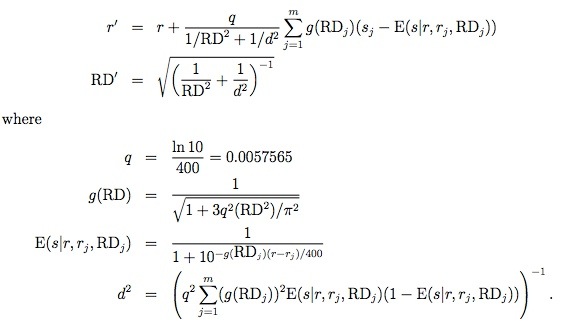 Glicko Rating System: A simple example using Clojure | Mark Needham