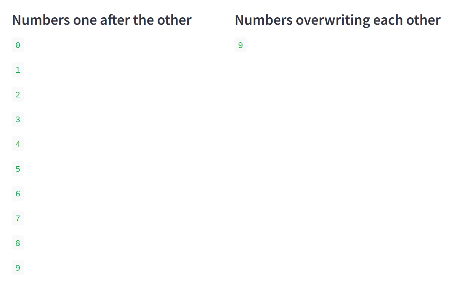 Streamlit Overwrite Previous Value In A Loop Mark Needham 