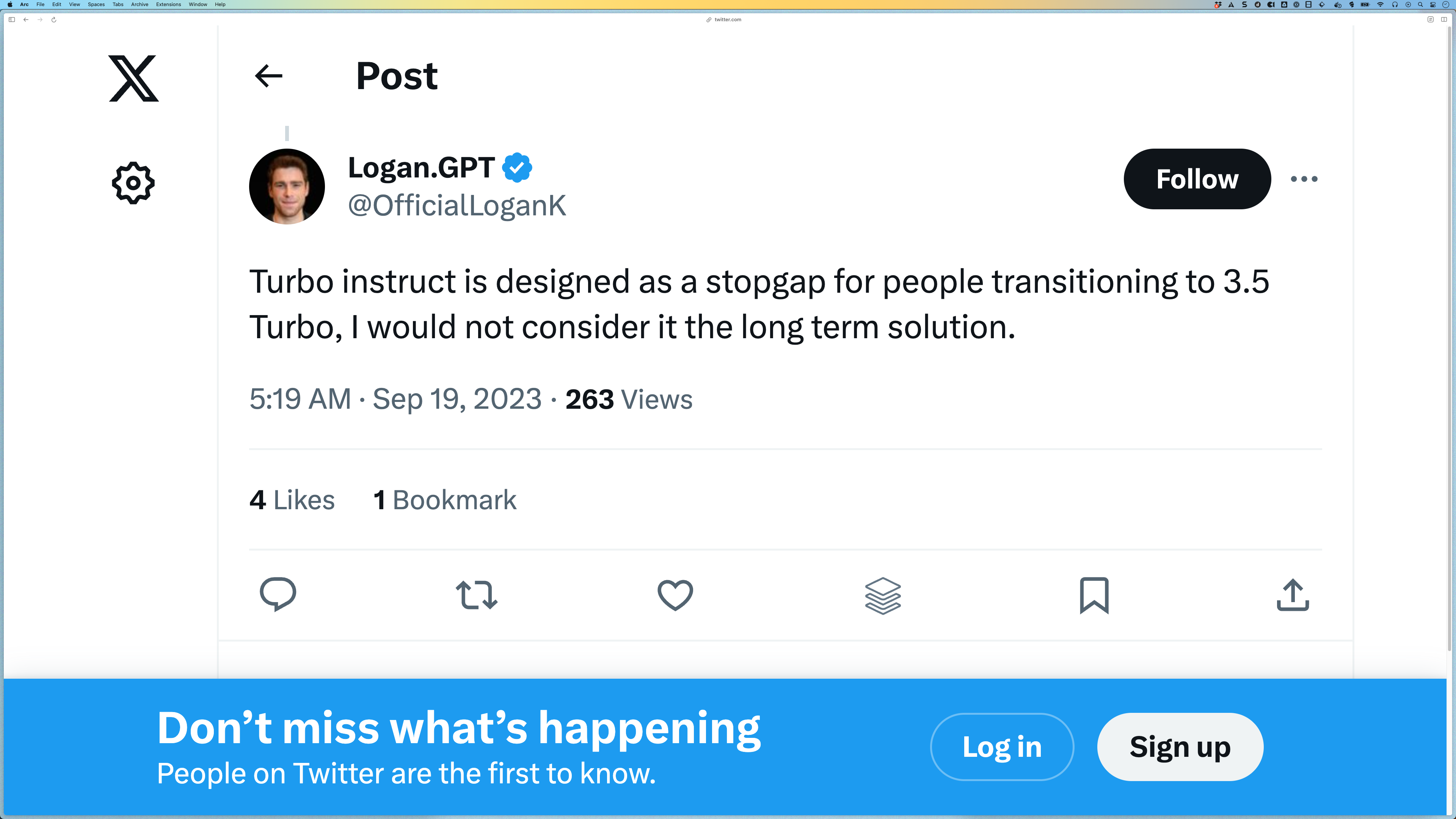 GPT 3.5 Turbo vs GPT 3.5 Turbo Instruct | Mark Needham